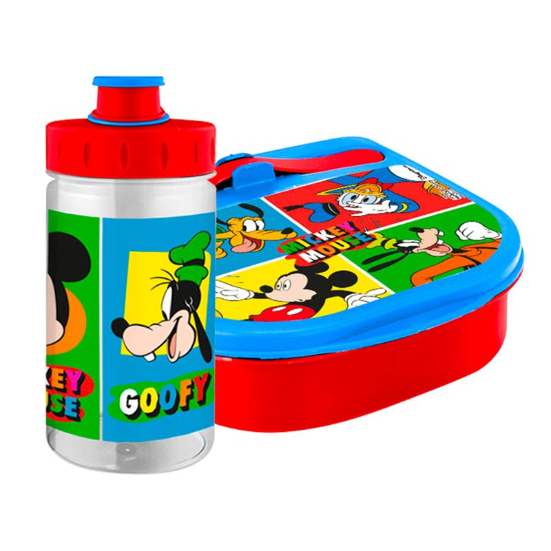 Set botilito WANTU + sanduchera mickey