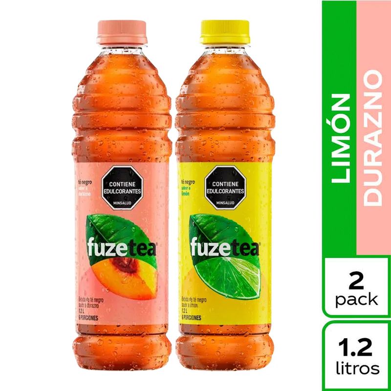 Té negro FUZE TEA 2 unds x1200 ml c/u precio especial