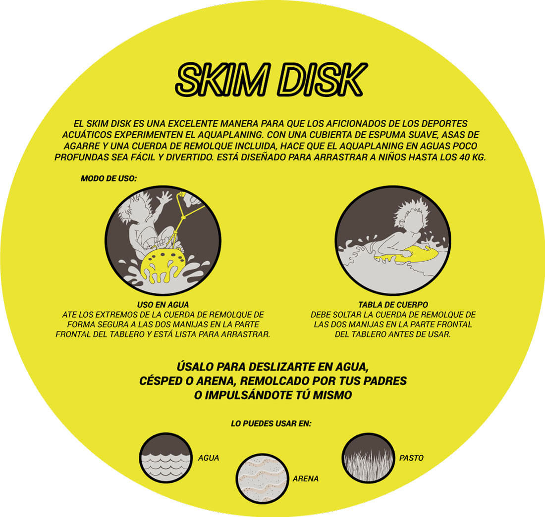 Tabla Deslizadora Skim Disk Natación Zoom Sports