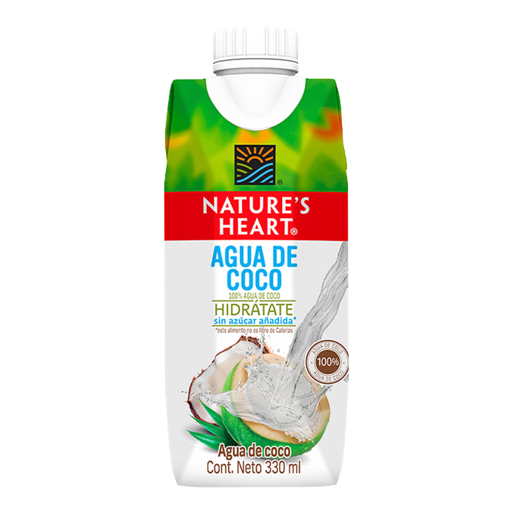 Agua coco NATURES HEART x330 ml