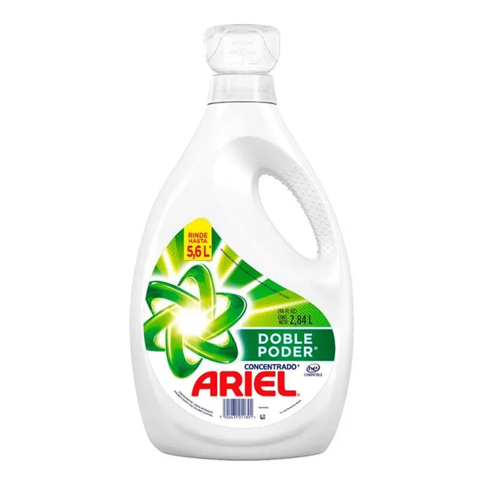 Detergente líquido ARIEL doble poder x2840 ml