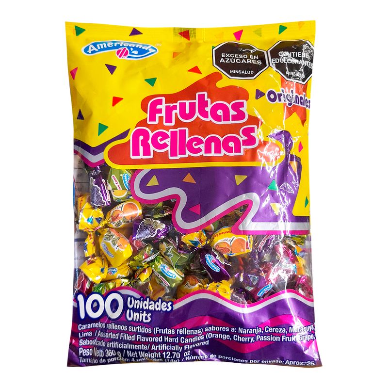 Dulces AMERICANDY frutas rellenas x360 g Dulces AMERICANDY frutas rellenas x360 g