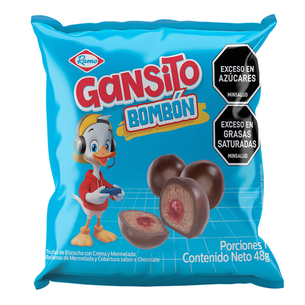 Ponqué gansito RAMO bombón x48 g