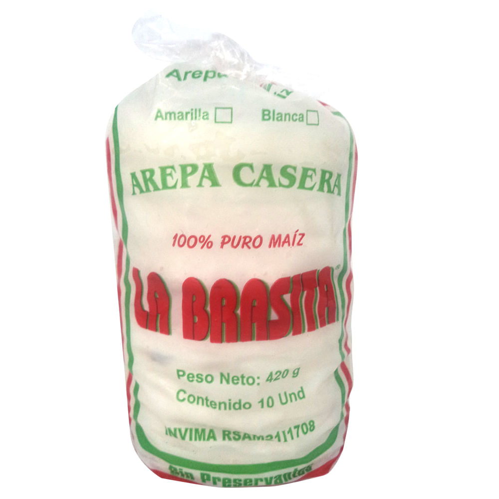 Arepa LA BRASITA acompañante 10 unds x420 g