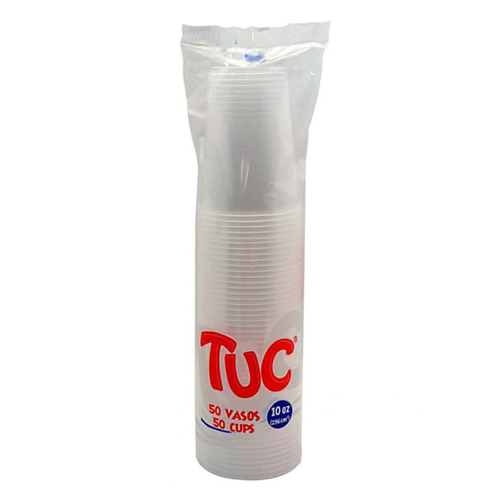 Vaso desechable TUC transparente 10 onzas x50 unds